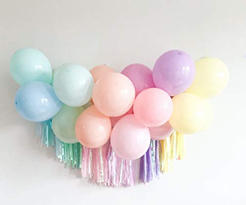 Brontothere Pastel Party Balloons 12 inches 100pcs Assorted Color Birthday Balloons Kid's Baby Shower Balloons