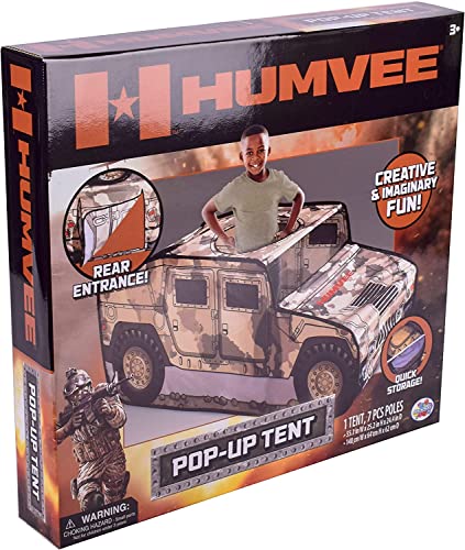 Sunny Days Entertainment Humvee Pop Up Tent - Children's Camo Pop Up Playhouse | Camouflaged Military Toy for Kids