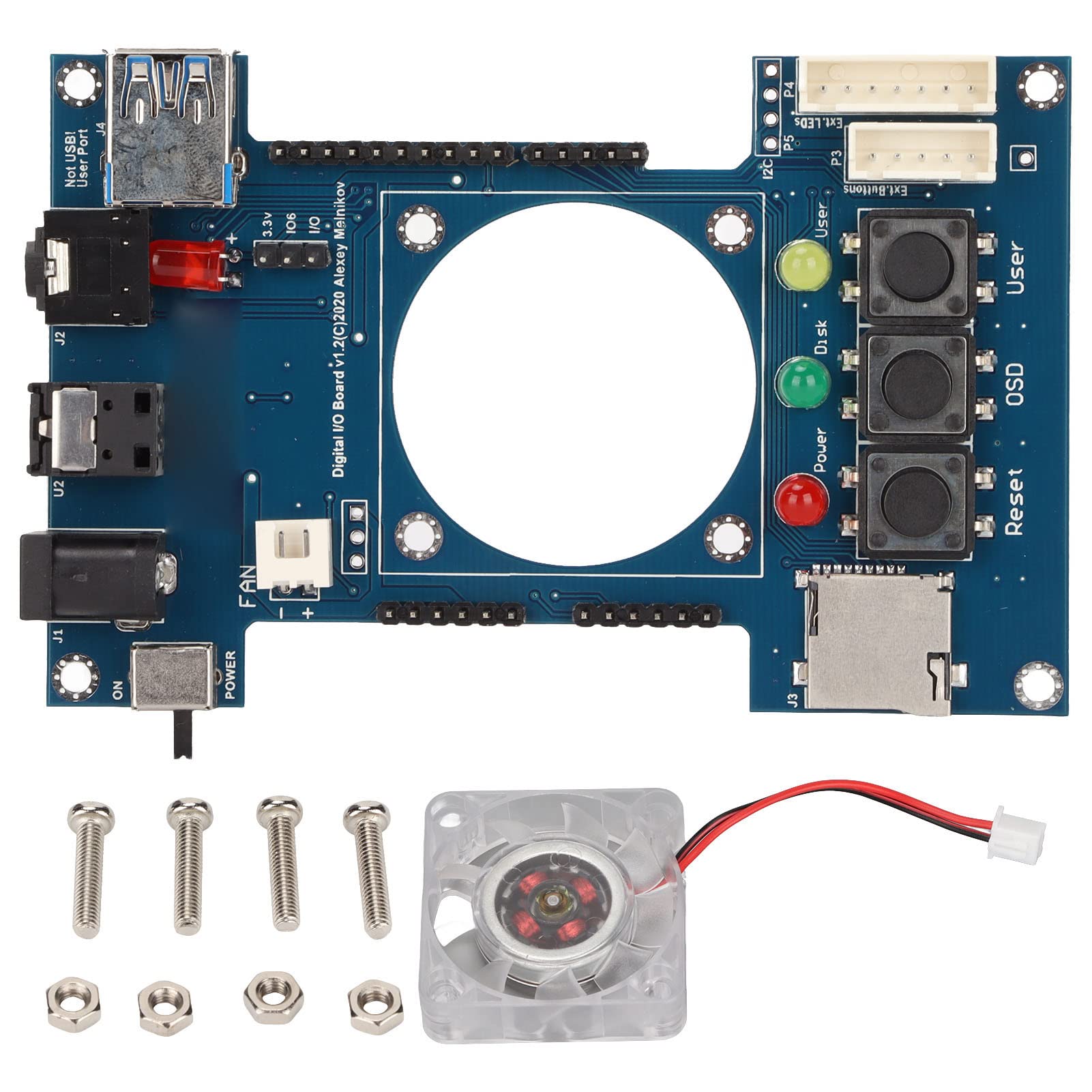 Digital IO Board,Professional Manual Soldering V1.2 for Mister FPGA 7 USB Port IO Board for Terasic Nano Accessories