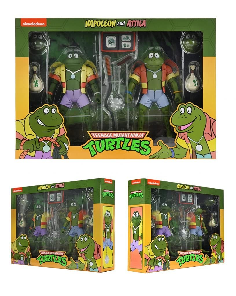 NECA Teenage Mutant Ninja Turtles 7" Scale Napoleon & Atilla Frog Collectible Action Figures Set