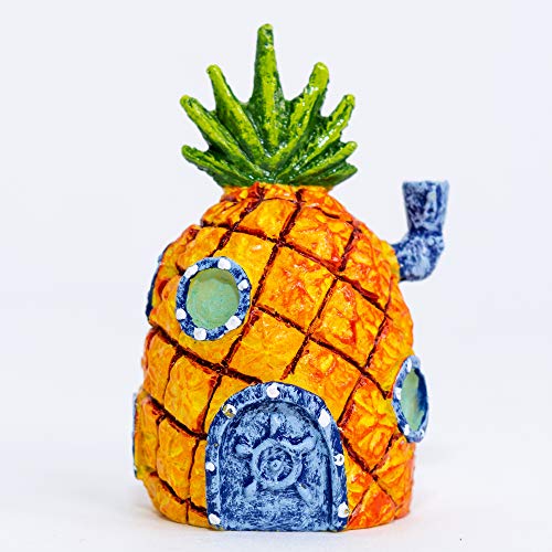Penn-Plax Officially Licensed Spongebob Squarepants Aquarium Ornament β Pineapple Home (Mini/Small Size) β Perfect for Freshwater and Saltwater Tanks