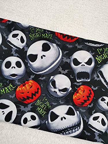 PUMCRAFT Sewing Fabric 4pcs 30 X 25cm Rose Skeleton Skull Cotton Fabric Floral Ghost Halloween Sewing Clothing Tissue Telas Textile Patchwork Bundle DIY - 30cm X 25cm Fabric Patchwork Craft