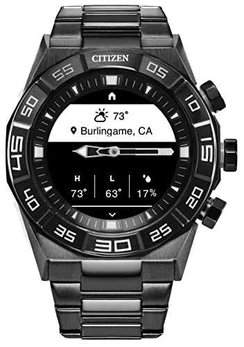 Citizen CZ Smart Gen 1 Hybrid smartwatch 44mm, Continuous Heart Rate Tracking, Fitness Activity, Golf App, Displays Notifications and Messages, Bluetooth Connection, 15 Day Battery Life