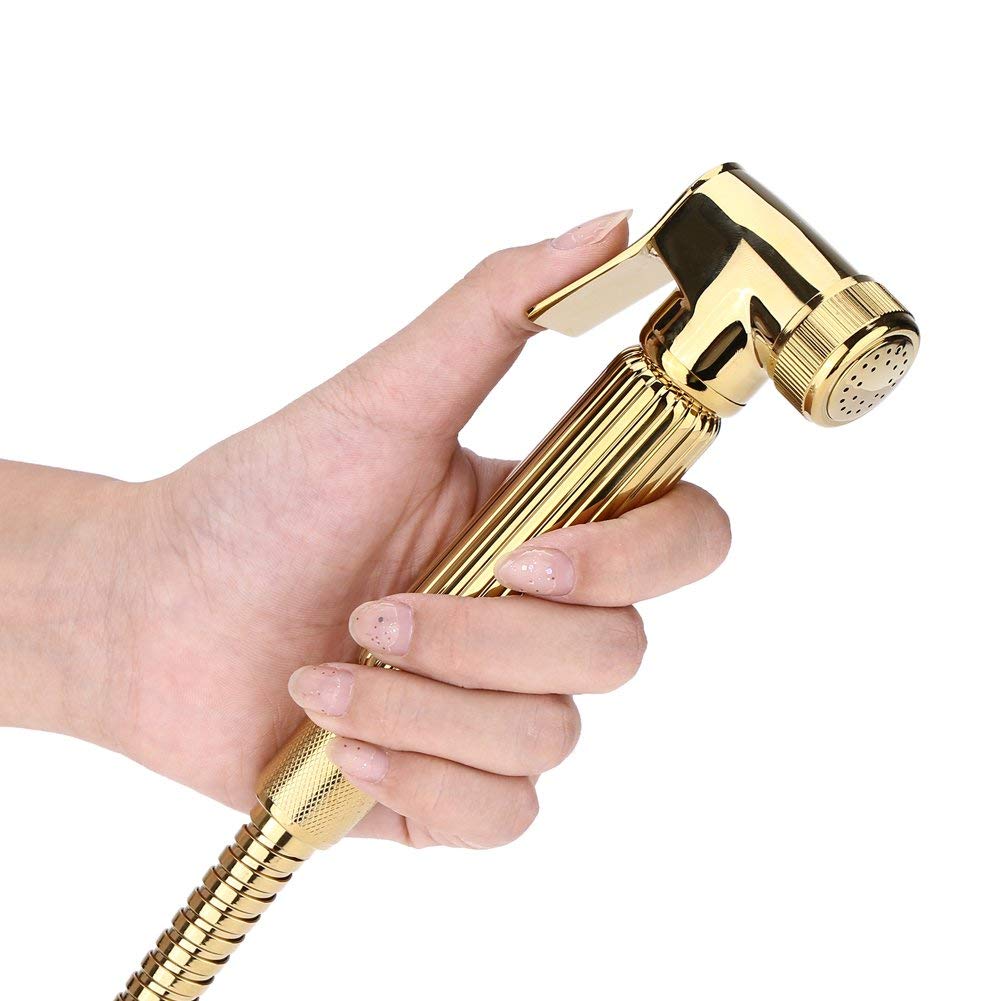 FTVOGUE Solid Brass Wall Mount Shower Toilet Bathroom Handheld Bidet Diaper Spray Sprayer Shattaf Kit