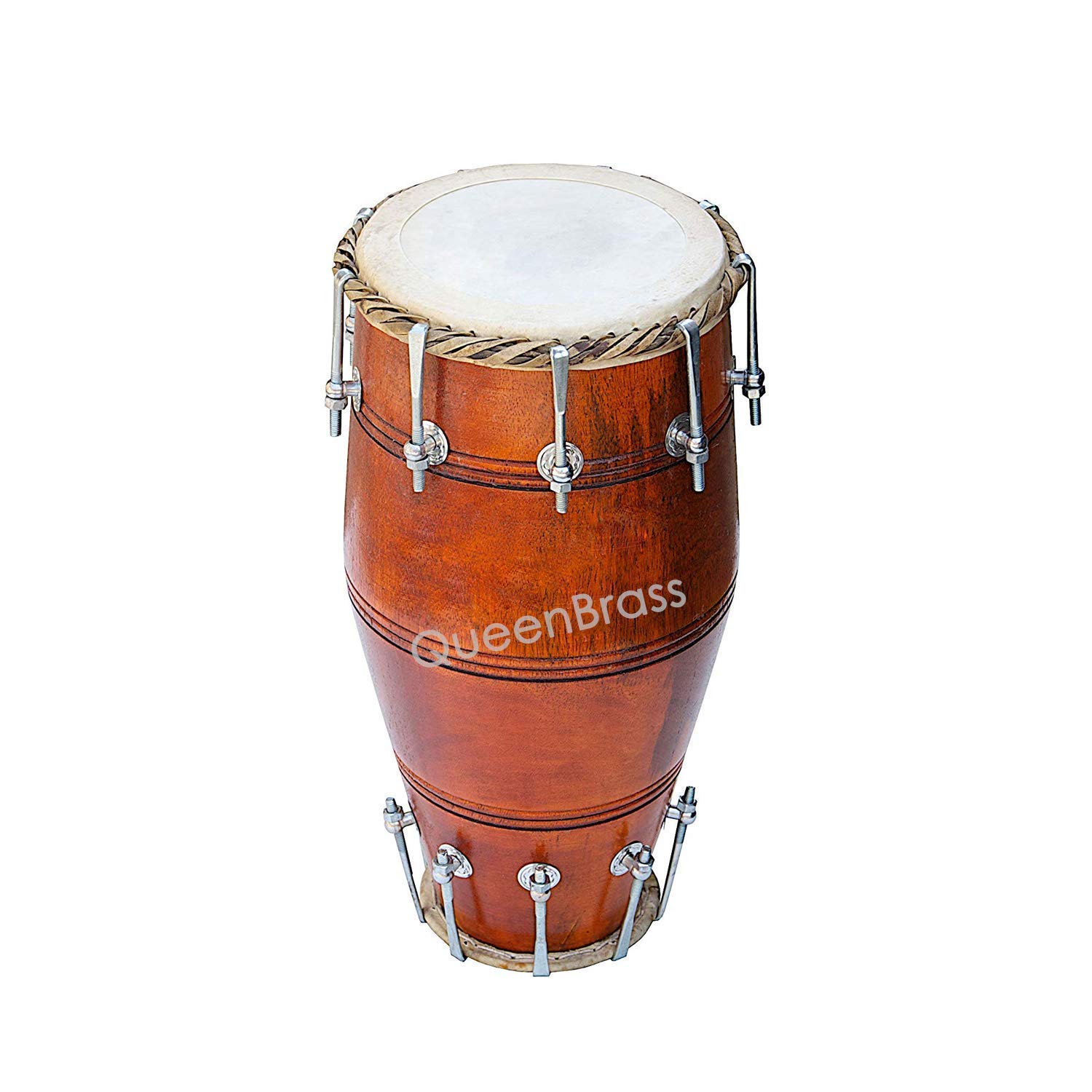 SAI TRADERS Naal Drum - Dholak, Mango Wood, Bolt Tuned, Padded Bag Spanner Musical Instrument