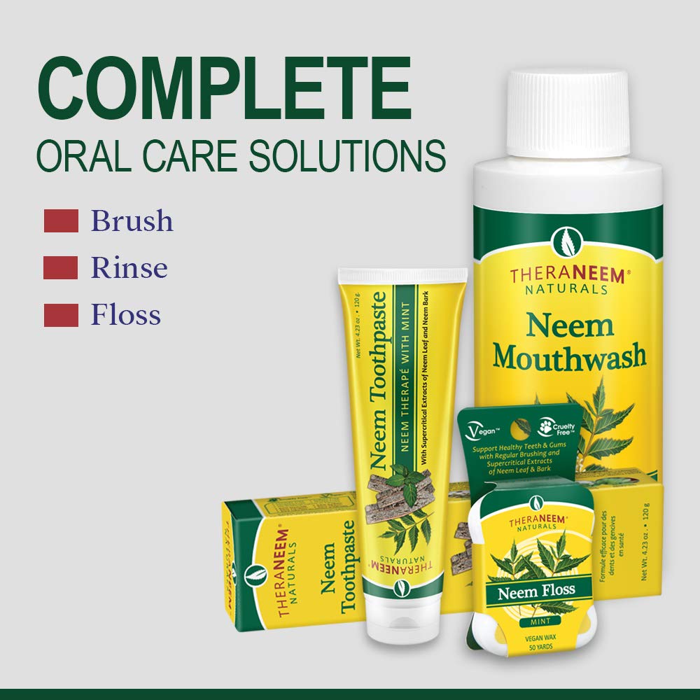 TheraNeem Neem Toothpaste, Mint | Supports Healthy Teeth and Gums and a Fresh Mouth | Fluoride Free | Travel Size, 0.7oz