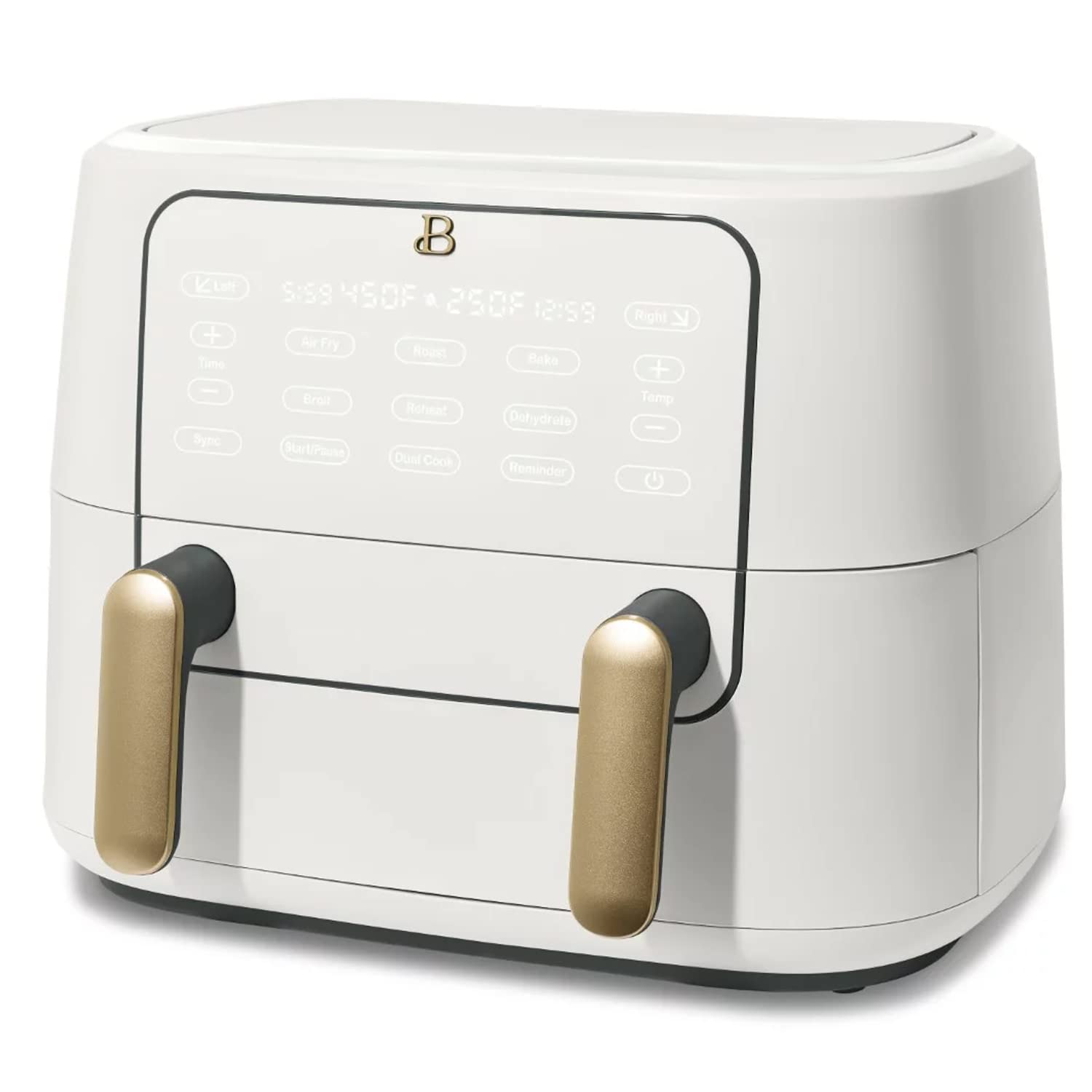 Beautiful 9QT TriZone Air Fryer, by Drew Barrymore (White Icing)
