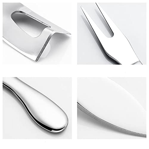 Cheese Knife Set for Gold,Premium Stainless Steel Cheese Knife Collection for Charcuterie with Spreader,Fork and Case