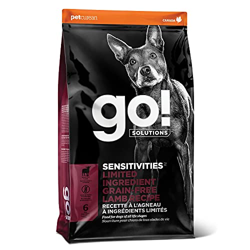 GO! SOLUTIONS Sensitivities – Lamb Recipe – Limited Ingredient Dog Food, 3.5 lb – Grain Free Dog Food for All Life Stages – Dog Food to Support Sensitive Stomachs