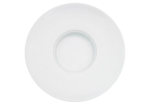 CAC China HMY-122 10-Inch Harmony Porcelain Wide Rim Pasta Bowl, 7-Ounce, White, Box of 12