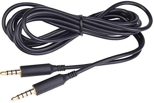 Replacement Astro A40 A10 A30 A50 Gaming Headset 3.5mm Audio Cable Extension Cord Compatible with Playstation 4 PS4, MixAmp, PC Gaming and Smartphone, No Mute & Volume Control Button