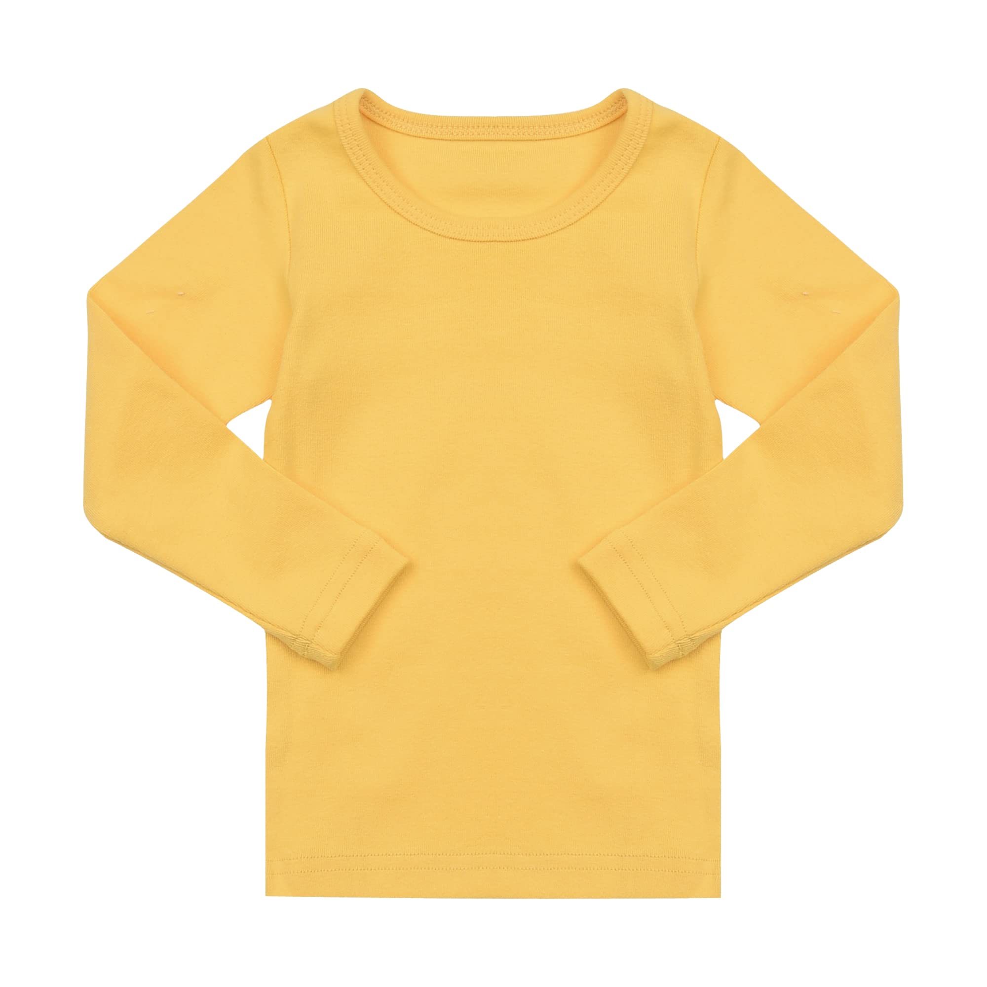 AVAUMA Baby Boys Girls Pajama Set Kids Toddler Snug fit Basic Cotton Sleepwear pjs for Daily (Yellow-2 JS)