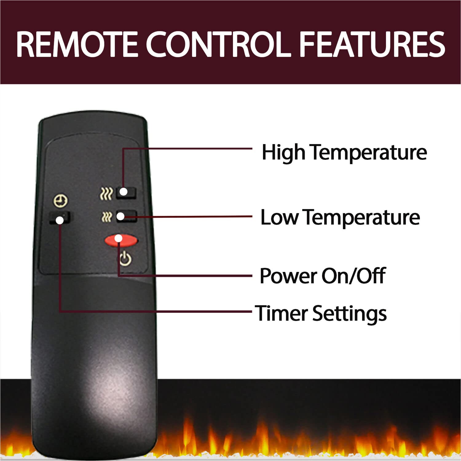 Cambridge Seville 47'' Freestanding Electric Fireplace with Log Insert, Remote, Multi-Color Flame, Walnut Mantel, For Rooms up to 210 Sq.Ft., Adjustable Heat Settings, Timer