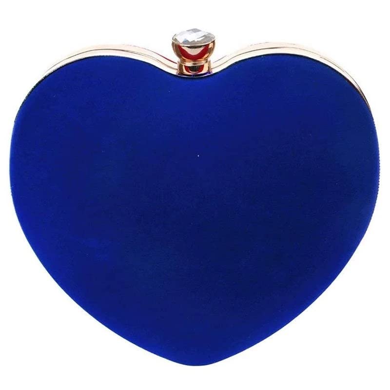 CCBUY Heart Shape Clutch Bag Messenger Shoulder Handbag Tote Evening Bag Purse,Blue