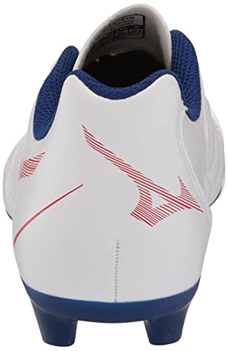 Mizuno Boy's Rebula Cup Select Jr. Soccer Shoe, White-Red, 2 Big Kid