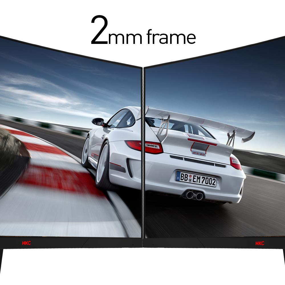 HKC 27'' Curved 240Hz(Support 144Hz Frameless FHD 1ms Gaming Monitor Free sync 1800R 1080P Eyes-Cared HDMI DP Cable