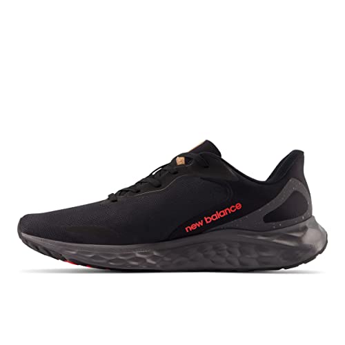 New Balance Men's Fresh Foam Arishi V4 Running Shoe, Black/Magnet/Electric Red, 14
