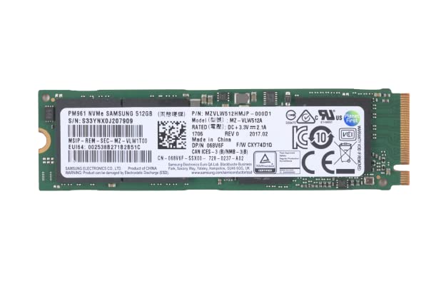 Ebid-Dealz Replacement for 512GB M.2 PCIe NVMe SSD Solid State Samsung MZ-VLW512A MJP-000D1 DP/N 068V6F Internal SSD
