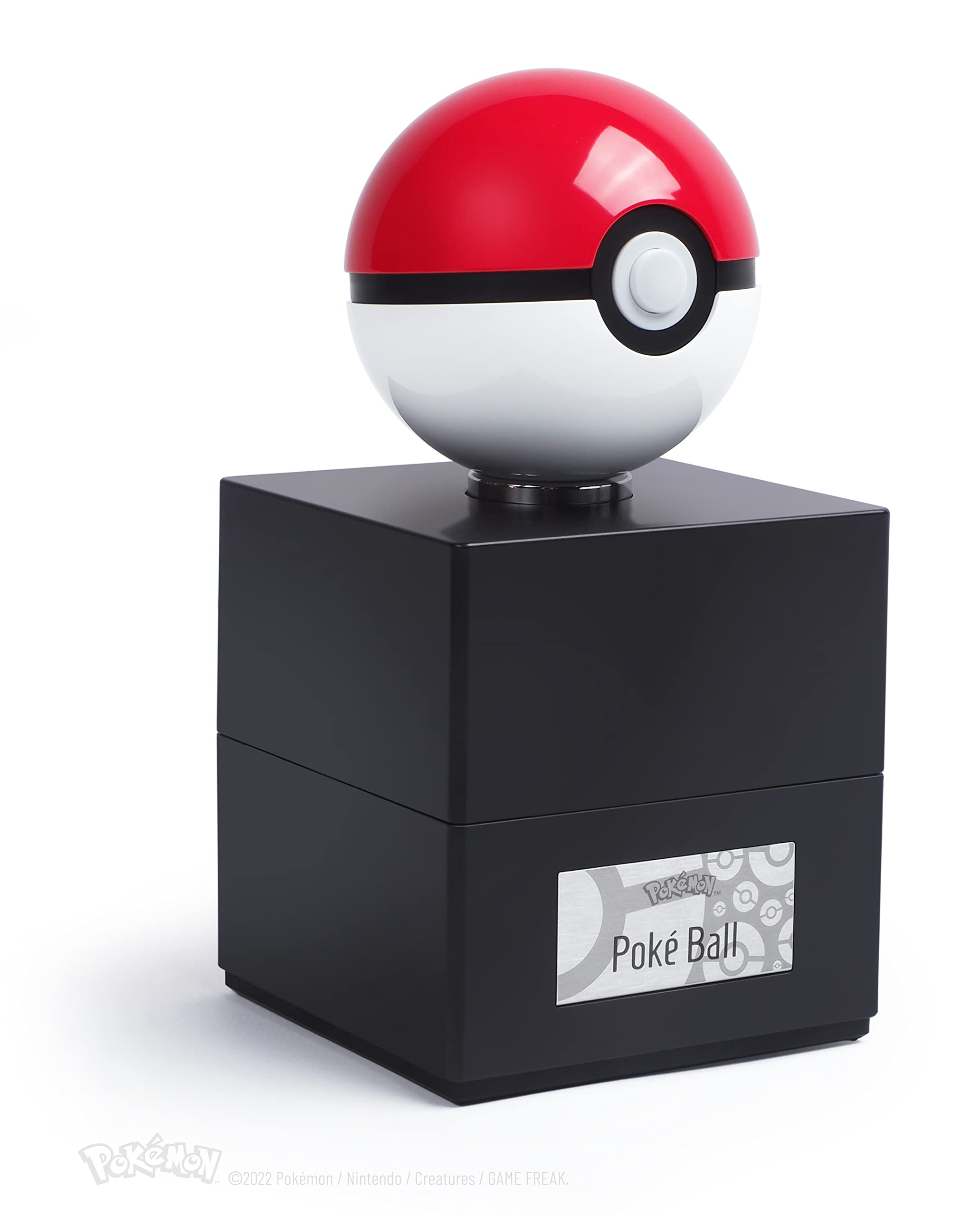 The Wand Company Pokémon Poké Ball Authentic Replicas - Realistic, Electronic, Die-Cast Poké Ball with Display Case Light Features (Original Poké Ball)
