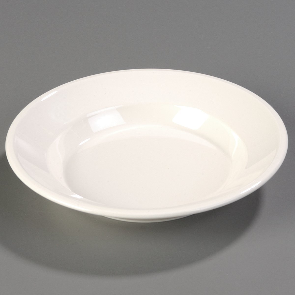 Carlisle FoodService Products Reusable Plastic Bowl Soup Bowl, Salad Bowl for Home and Restaurant, Melamine, 12 Ounces, White, (Pack of 48)