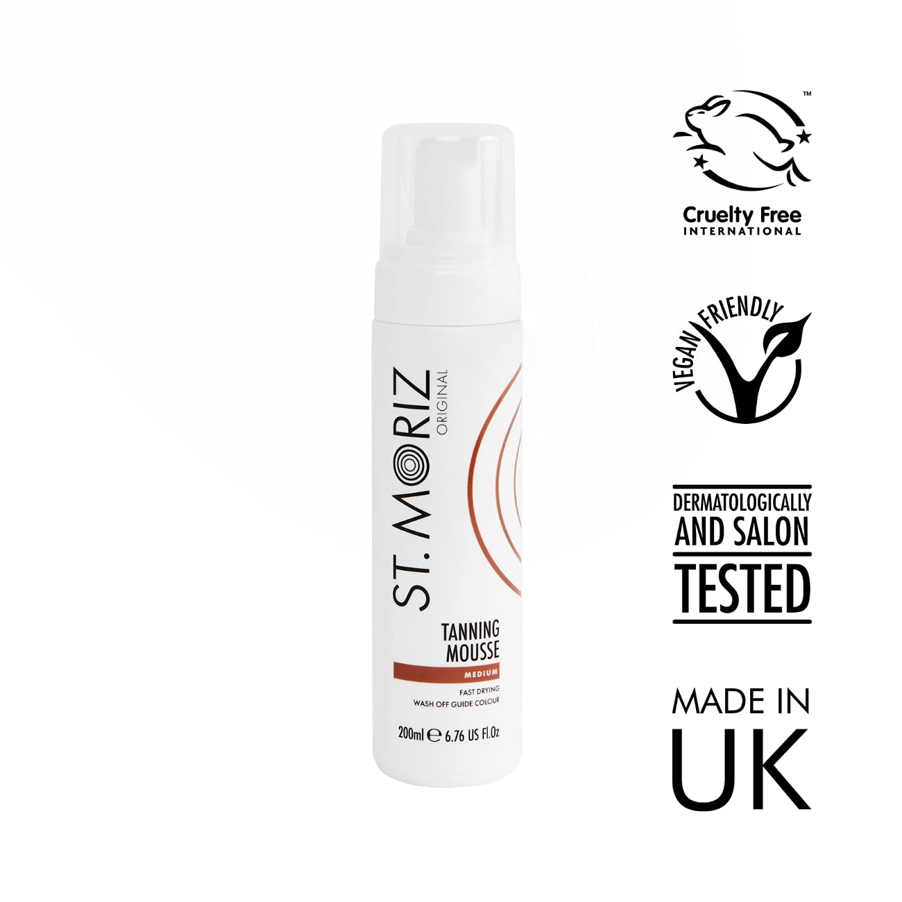 St Moriz 200ml Instant Self Tanning Mousse Medium (Medium Mousse)