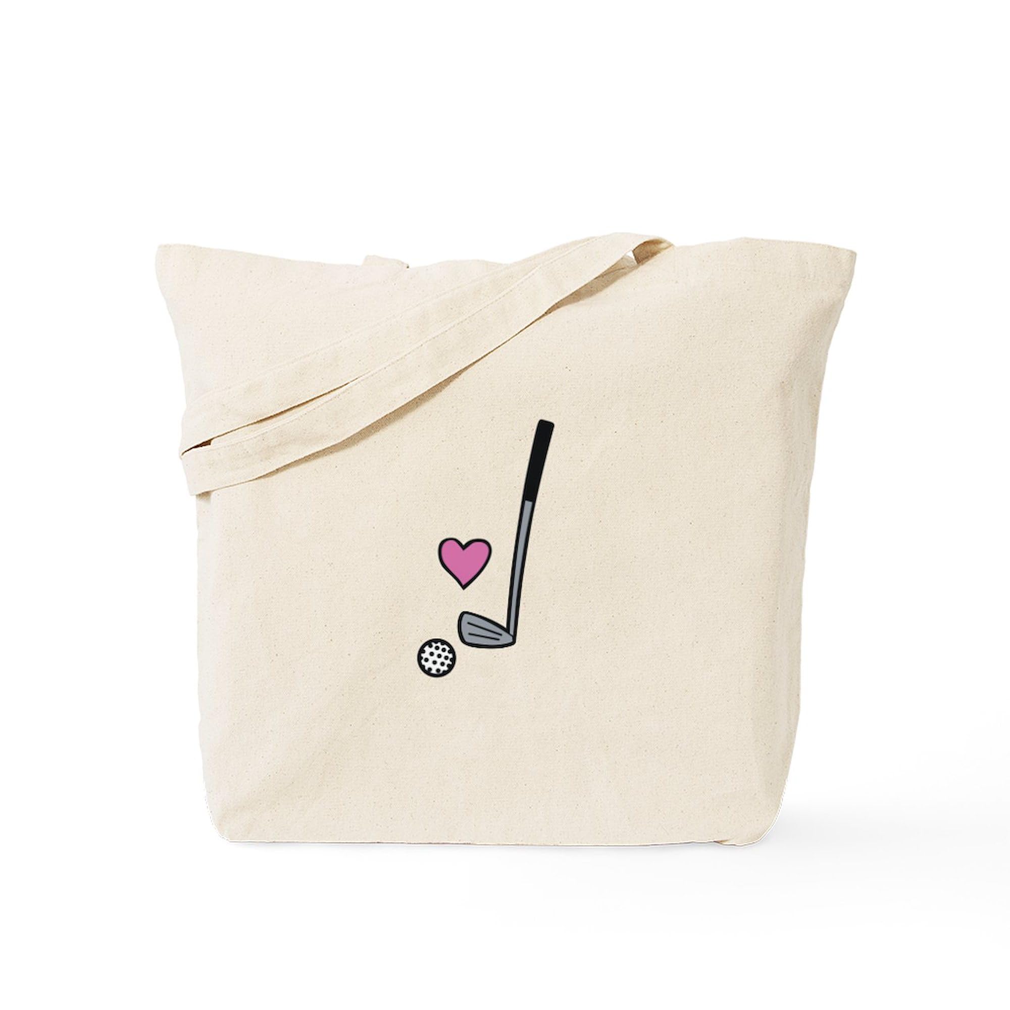 CafePress Heart Golf Ball Tote Bag Canvas Tote Shopping Bag