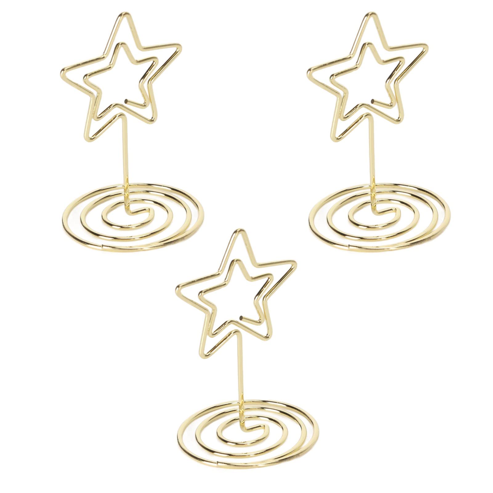 Elegant Gold Star Shaped 20 Pieces Place Card Holder Stand Party Table Decor
