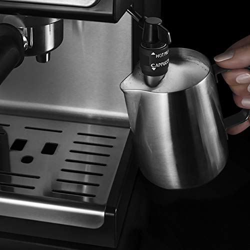 CAMKYDE Stainless Steel Milk Frothing Pitcher 12 oz, Espresso Steaming Pitcher with Decorating Pen for Espresso Machines, Cappuccino, Latte Art