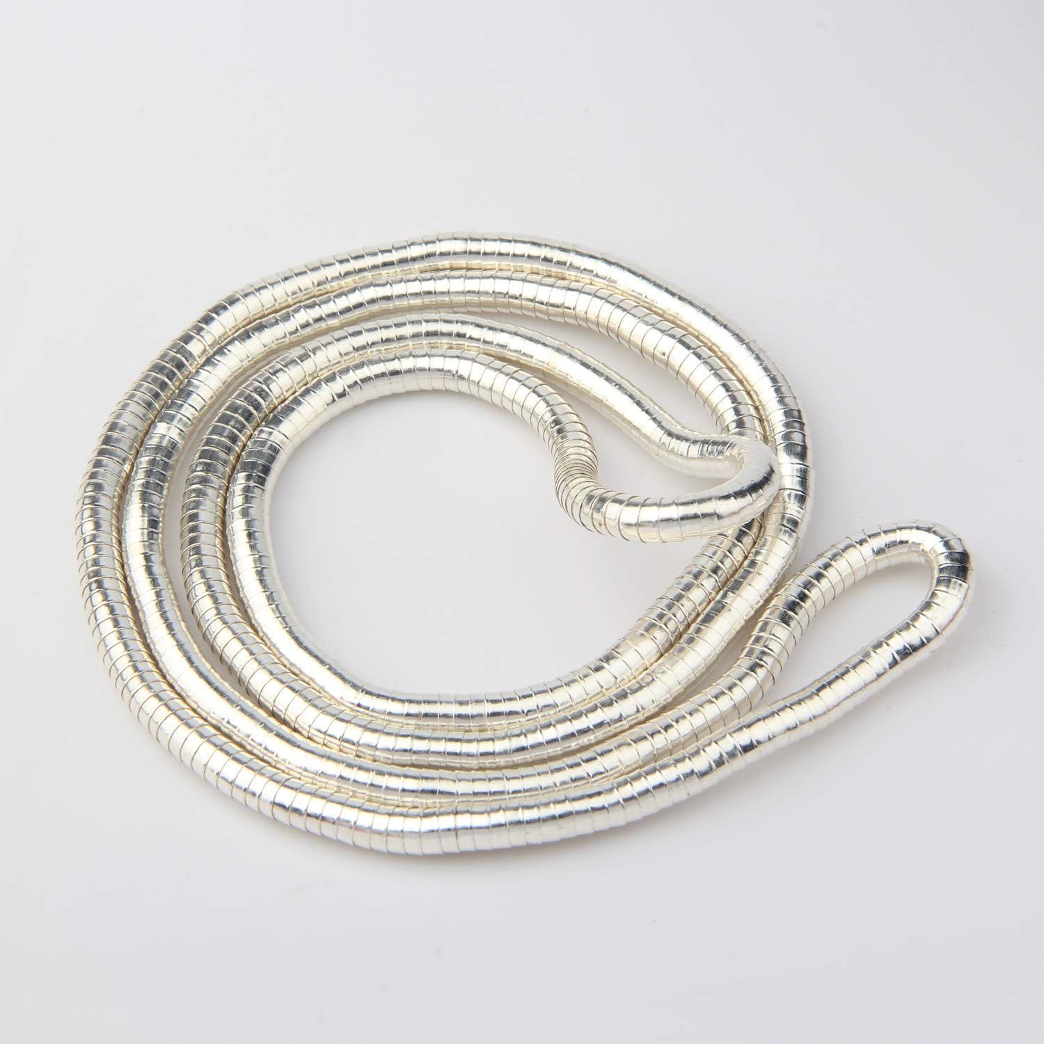 BNQL Bendable Snake Necklace Flexible Multi-purpose Necklace (Silver)