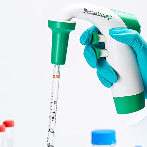 Globe Scientific 1760 Polystyrene UniPlast Serological Pipette, 10mL Capacity, Standard Tip, 297mm Length, Sterile, Orange Striped, Individually Wrapped (Case of 200)