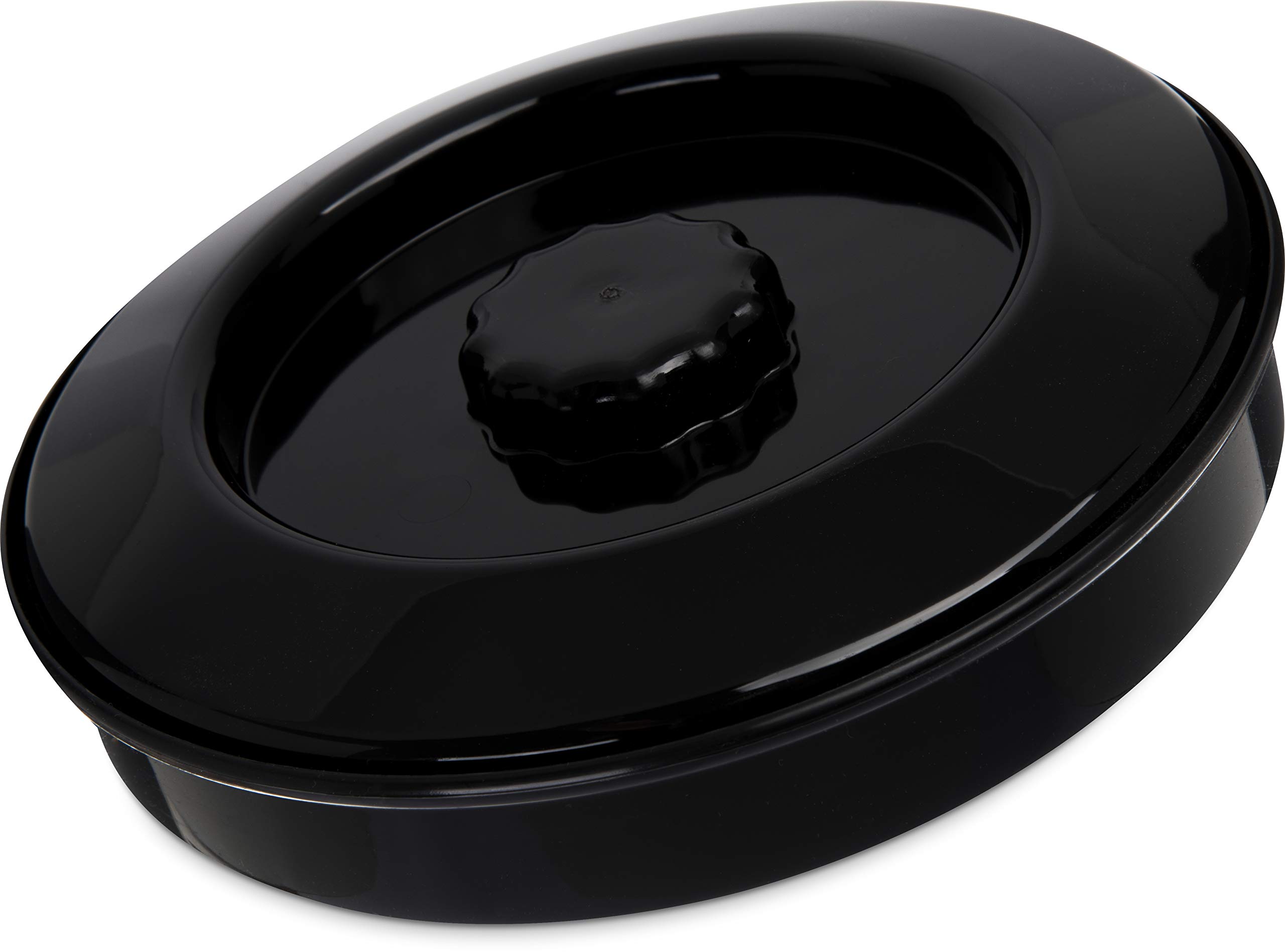 Carlisle FoodService Products 047503 Stackable Tortilla Server with Lid, 7-1/4" / 2", Black (Pack of 24)