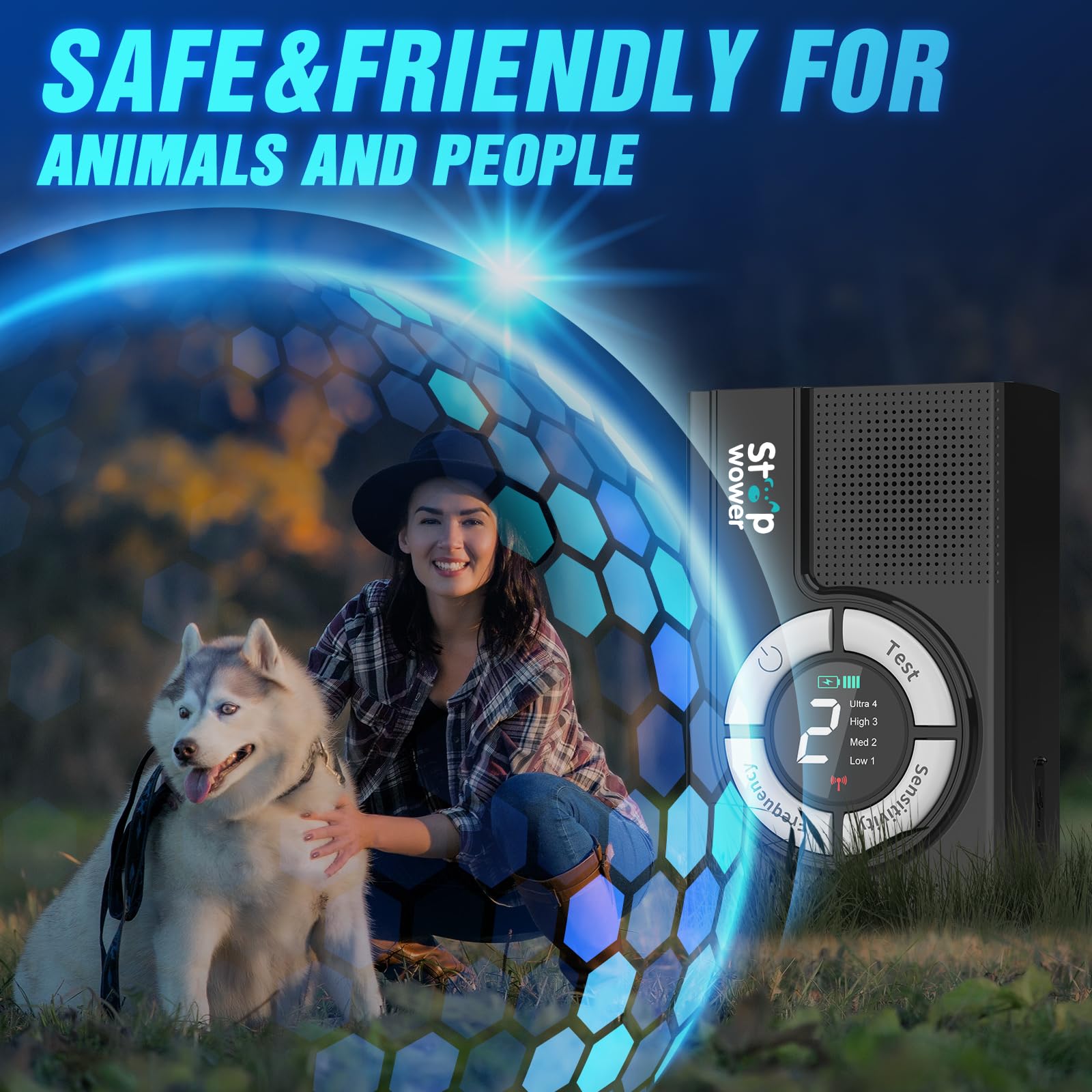 Dog Training & Behavior Aids, Anti Bark Device Up to 50 Ft Range Dog Bark Deterrent Devices, 9 Modes Anti Barking Device for Dogs Safe for Dogs, Dog Barking Deterrent for Indoor & Outdoor
