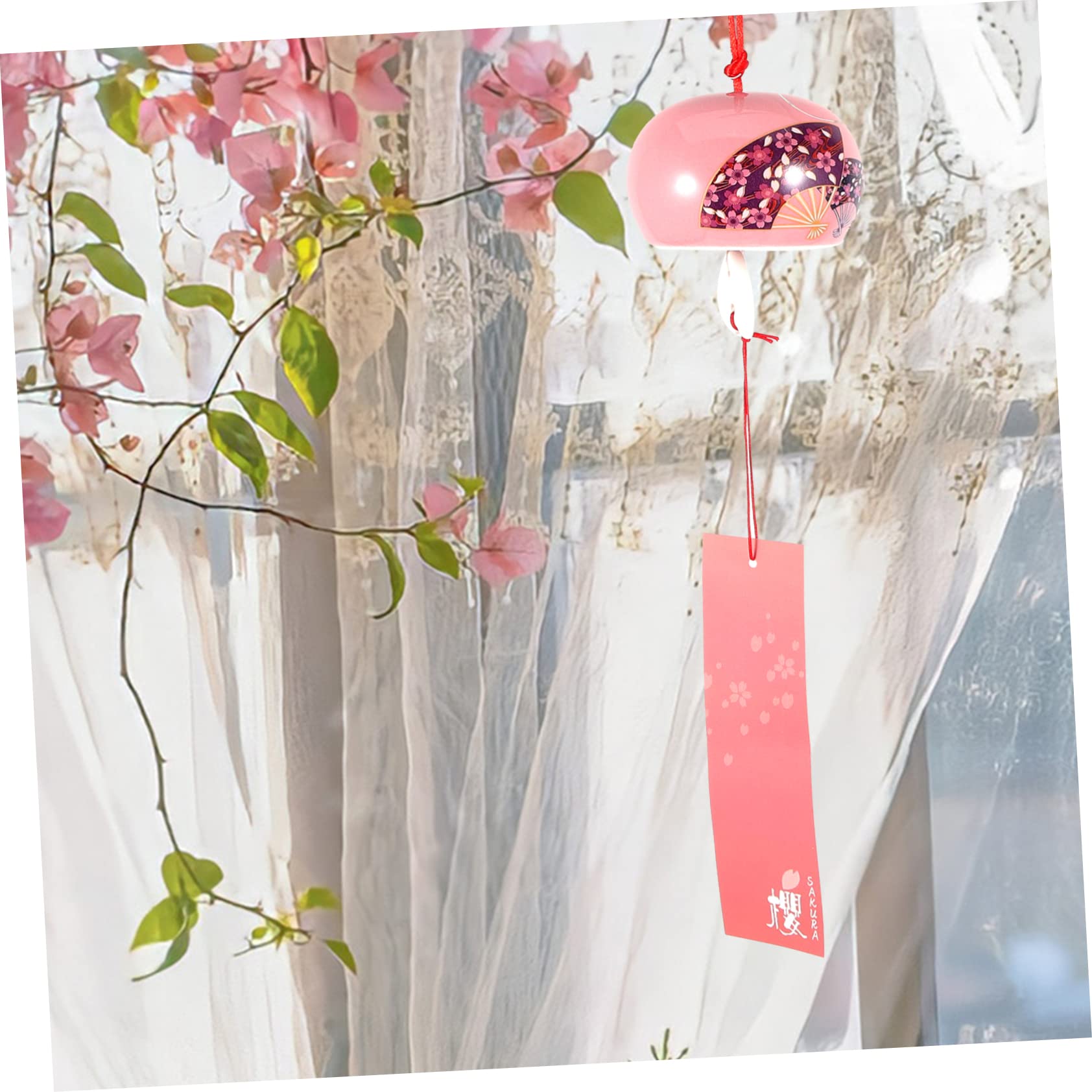 DOITOOL 5pcs Japanese Ceramic Wind Chimes Ceramic Wind Bell Handcrafted Wind Bells Windchimes Bell Window Wind Chimes Wind Chime Bell Retro Decor Ceramics Simple F01 Mount Fuji