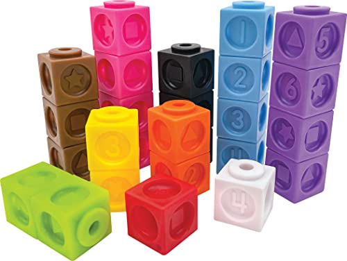 Teacher Created Resources Numbers and Shapes Connecting Cubes, Set of 100