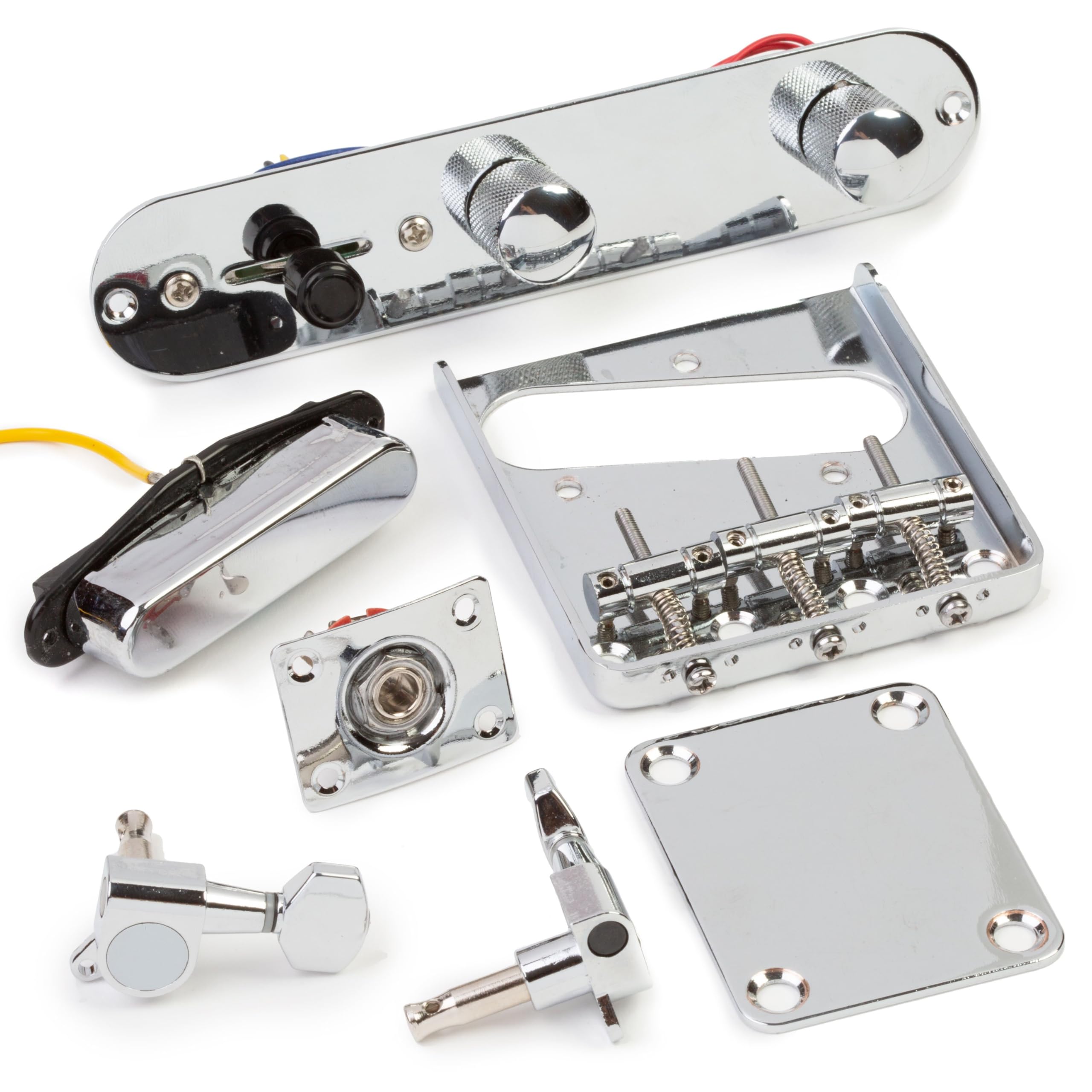 StewMac T-Style Tele DIY Build Your Own Electric Guitar Kit + ColorTone Blond Finishing Set (15282)