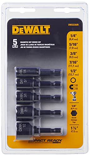 DEWALT Nut Driver Set, Impact Ready, Magnetic, 5-Piece (DW2235IR)