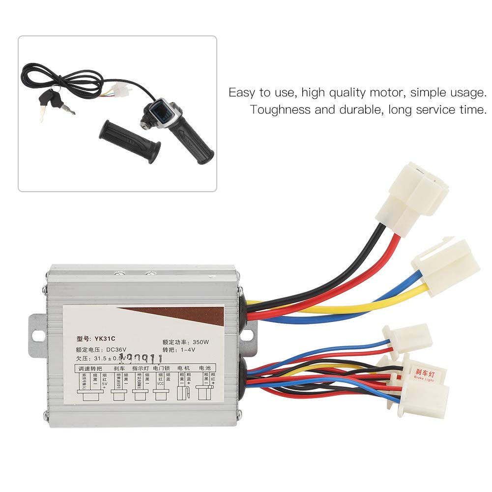 Dilwe 36V 350W Electric Throttle Grip with Lock Controller Accessory,Electric Bike and Spare Parts