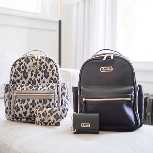 Itzy Ritzy β Itzy Mini Wallet Card Holder & Key Chain Charm; Can Clip to Diaper Bag, Purse, Travel Bag or Keychain; Leopard