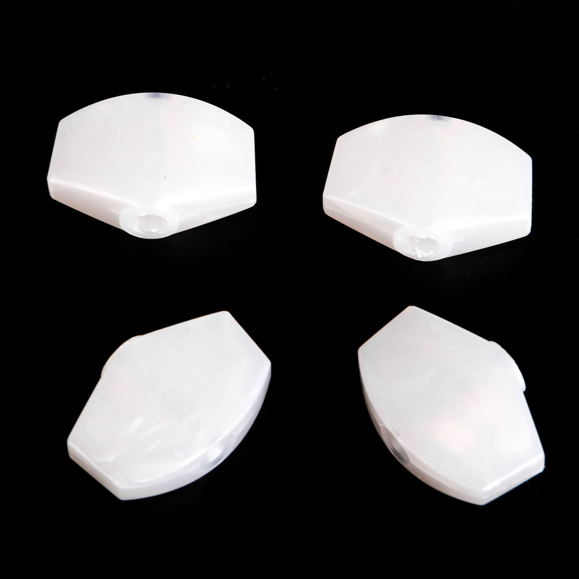BQLZR 6Pcs Guitar Tuning Peg Caps Tuners Machine Head Replacement, Tuner Buttons Knobs Set Tuning Key for Acoustic Guitar, Guitar Parts ABS Buttons(White pearl)
