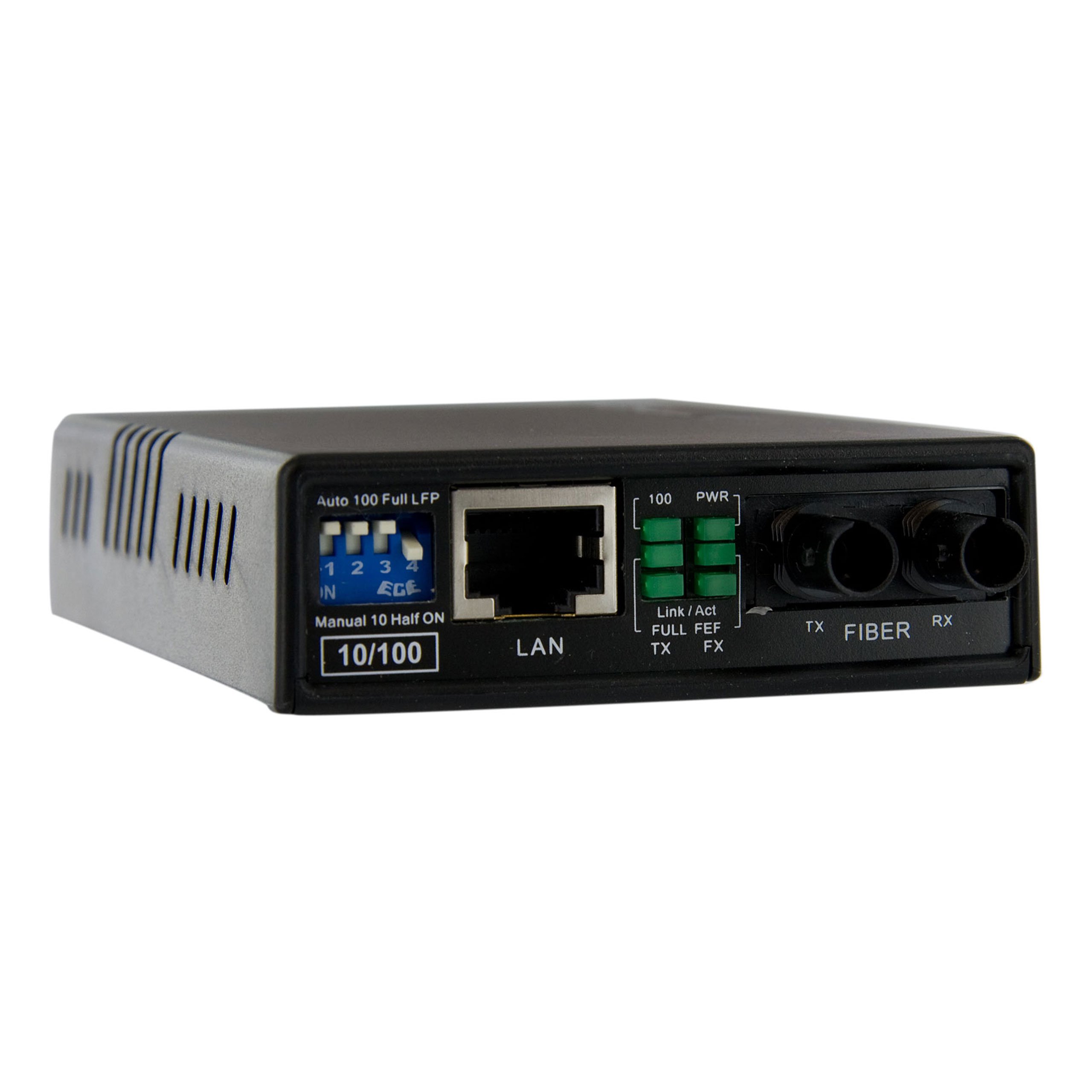 StarTech.com 10/100 Mbps Ethernet to Fiber Optic Media Converter - ST Multimode - 1310nm - 2km - Full/Half Duplex , TAA (MCM110ST2)