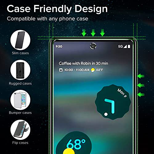 ivoler [3 Pack] Screen Protector Tempered Glass for Google Pixel 6a 5G 2022 (6.1 inch)[Fingerprint Unlock Compatible] with Easy Installation Frame[Not for Pixel 6] 9H Hardness Clear Film Bubble Free