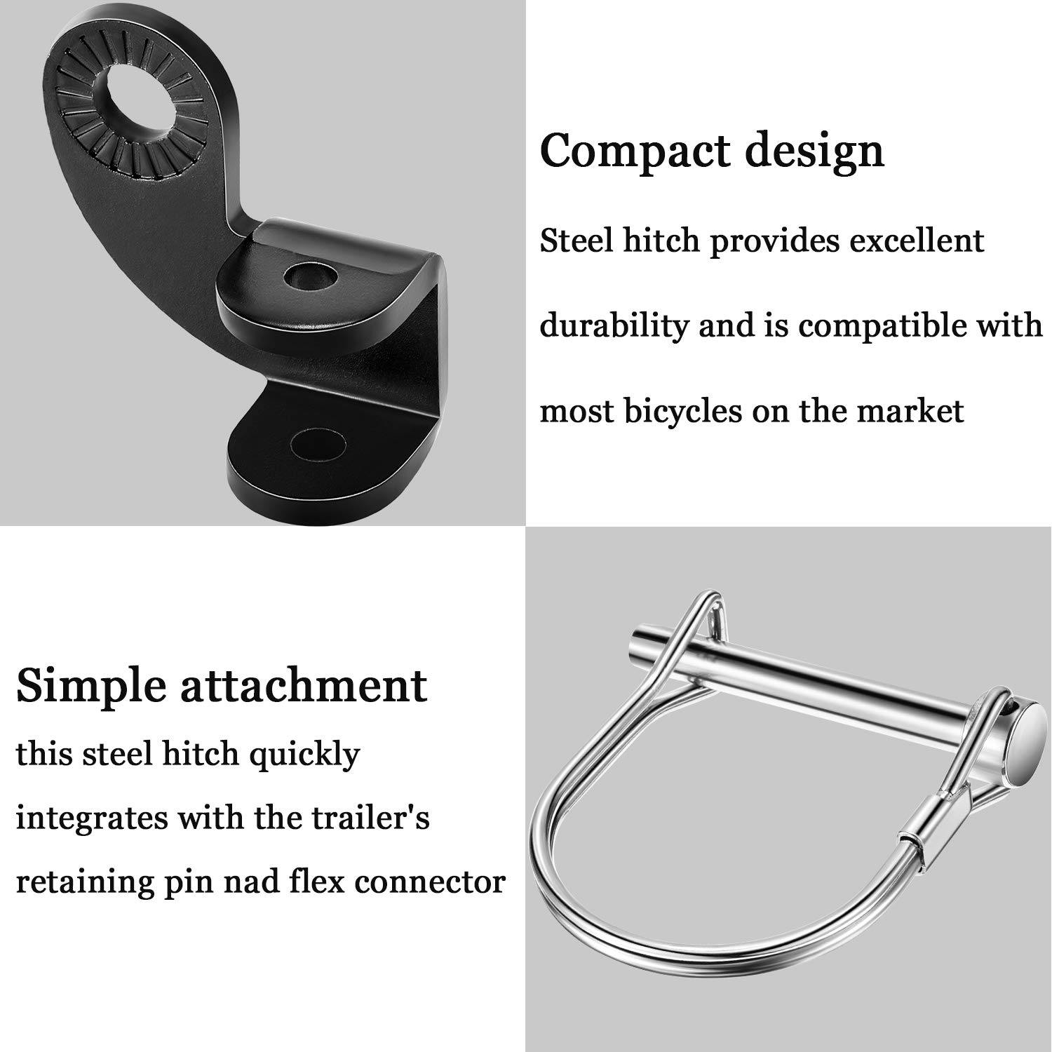 Boao 2 Sets Burley Bike Hitch Bicycle Trailer Hitch Coupler Bike Coupler Attachment Adapter Angled Replacement Connector Bike Trailer Hitch 12.2MM Compatible with Burley Trailers Hitch