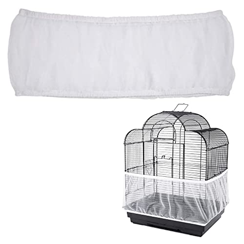 MIDOGAT Bird Cage Cover Seed Catcher, Bird Seed Guards Catchers, Parrot Nylon Mesh Net Cover, Stretchy, Prevent Scatter, Reusable (M)