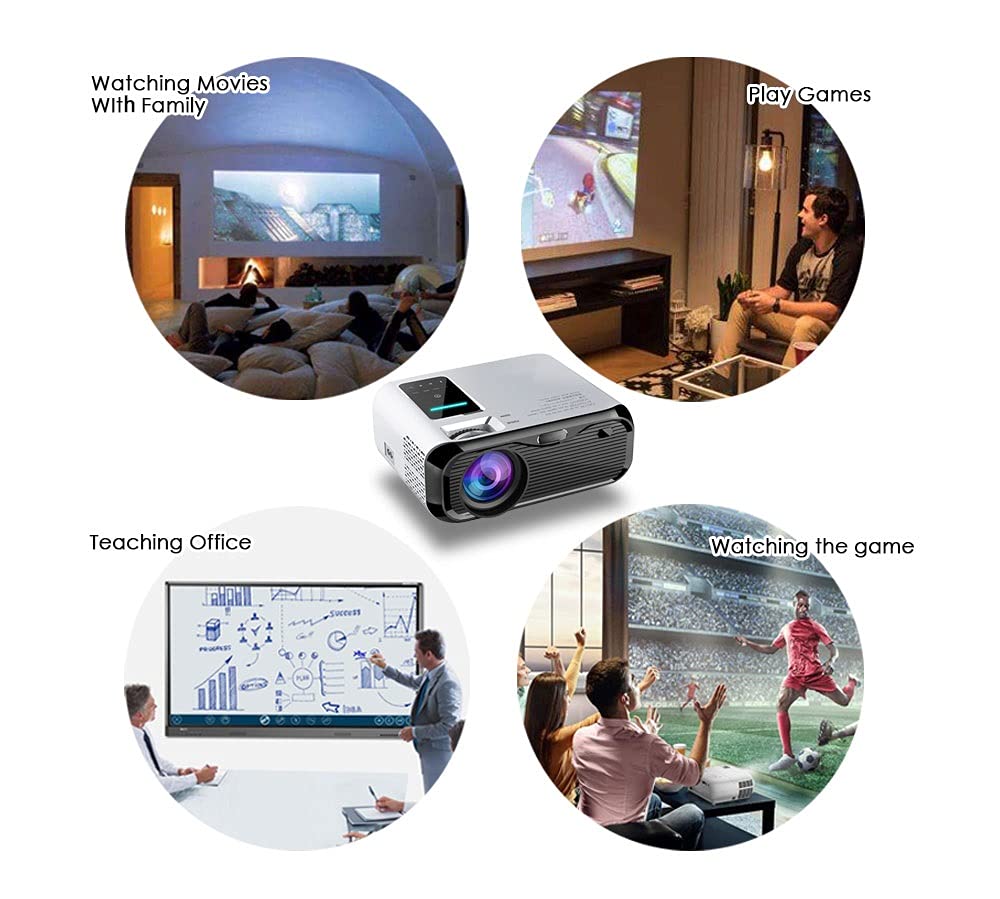 CXDTBH Projector LED Mini Micro Portable Video Projector with USB for Game Movie Cinema Home Theater