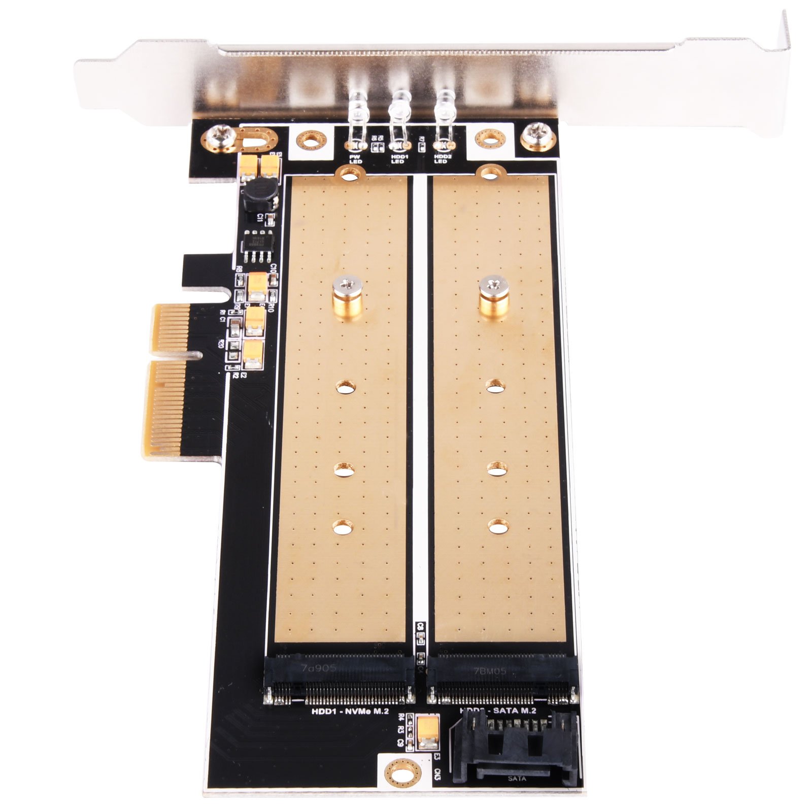SilverStone Technology M.2 PCIE Adapter for SATA or PCIE NVMe SSD with Advanced Thermal Solution (ECM22)