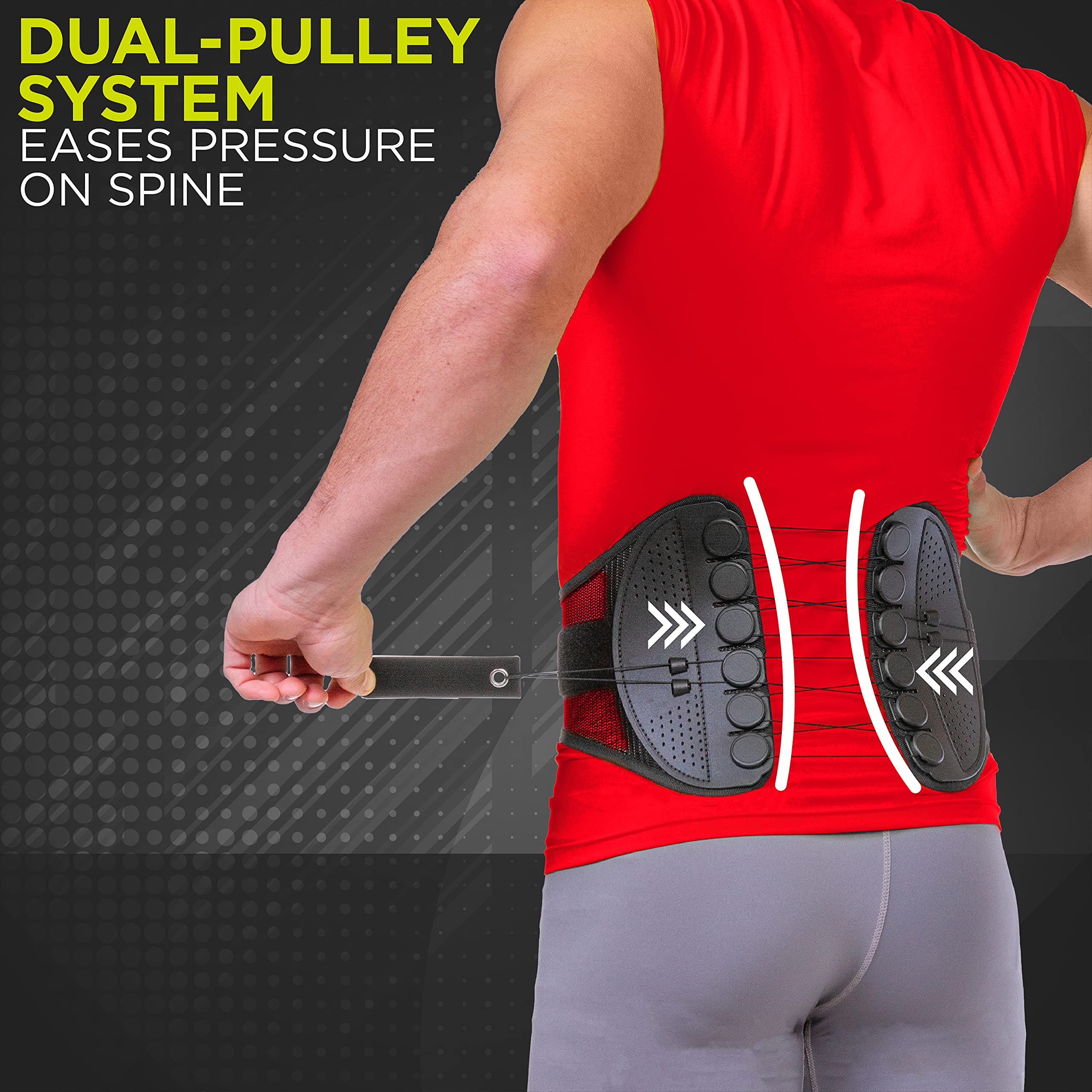 BraceAbility Spine Sport Back Brace - Athletic Men's and Women's Workout Lumbar Corset for Exercising, Running, Golfing, Driving, Fishing, Active Nurses and Police Work (Medium)