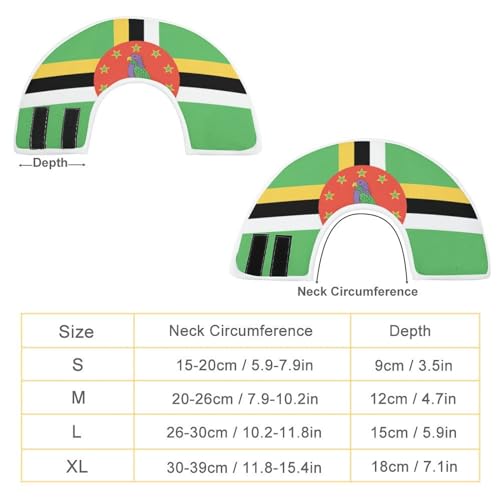 Dominican Flag Soft Dog Cone Collars Protective Adjustable Cat Recovery Collar to Stop Licking L