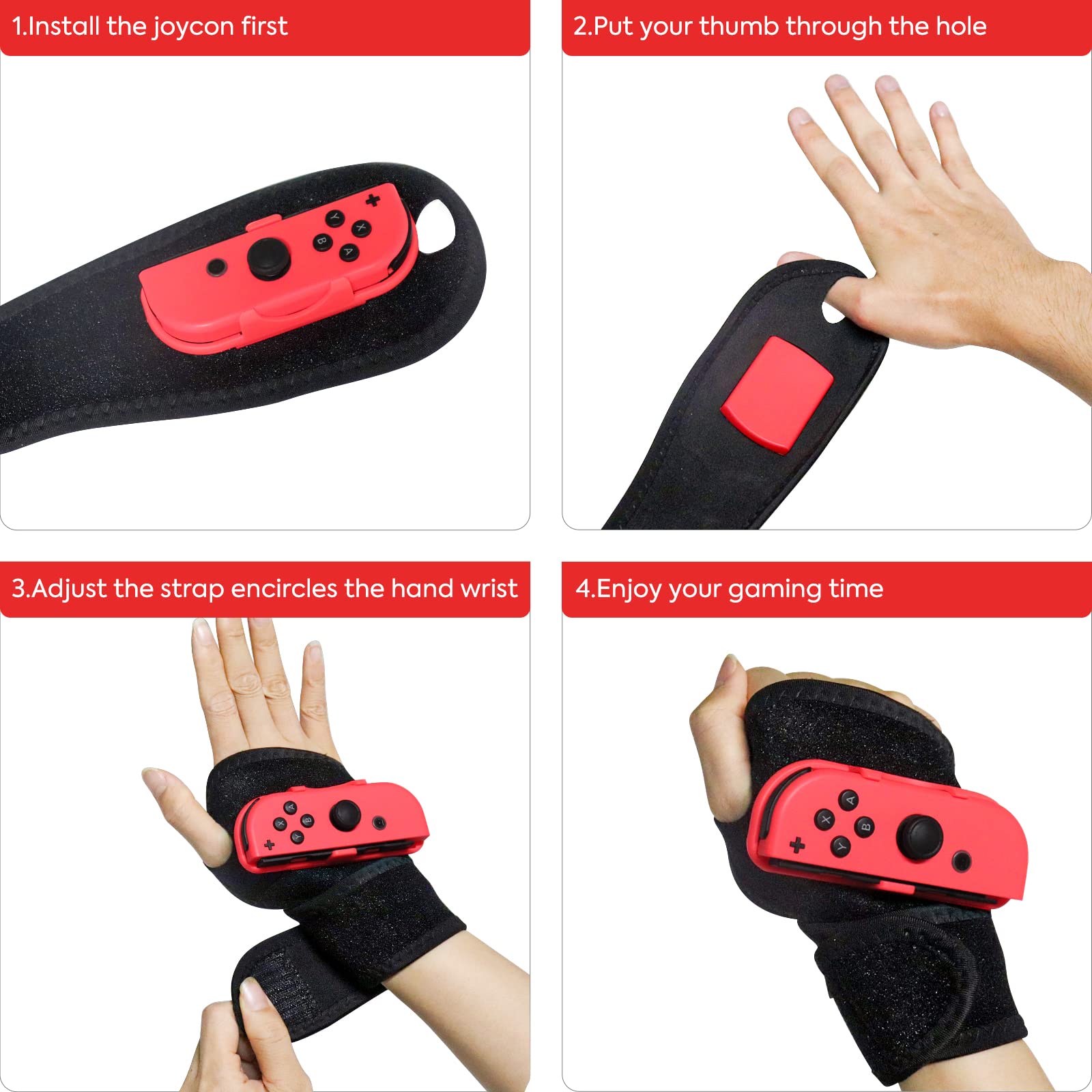 Switch Just Dance Strap, Pro Wristbands for Just Dance 2024 2023 2022 2021 2020 Switch Dancing Games, Hand Free Wrist Straps for Nintendo Switch Dance Accessories, Hand Free Wristband for JoyCon Grip