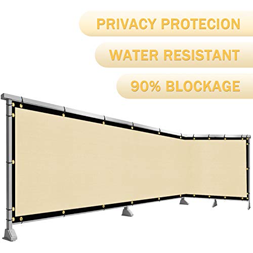 DearHouse Balcony Privacy Screen Cover, 3.5ft x16.5ft Privacy Screen Balcony Shield for Porch Deck Outdoor Backyard Patio Balconys, Includes 35 pc Cable Ties