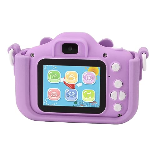 Camera, Birthday Gift Multifunctional Children Camera USB Charging Automatic 2in Screen for Festival (Purple)
